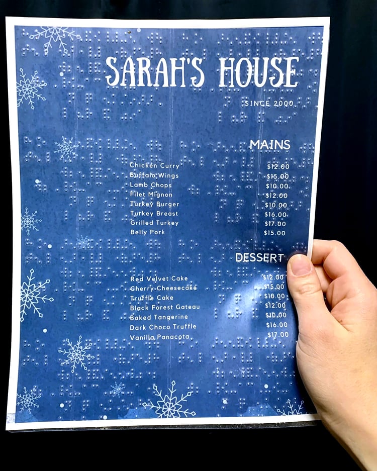 Braille Menus